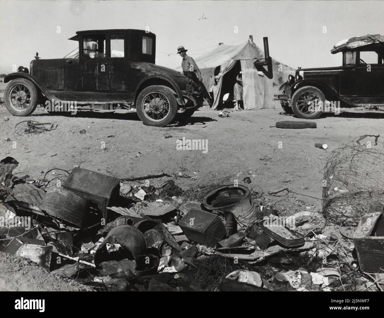 Refugee families encamped near Holtville, California Stock Photo - Alamy