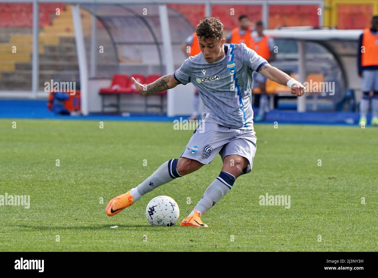 Stadio Via del Mare, Lecce, Italy, April 09, 2022, Salvatore Esposito ...