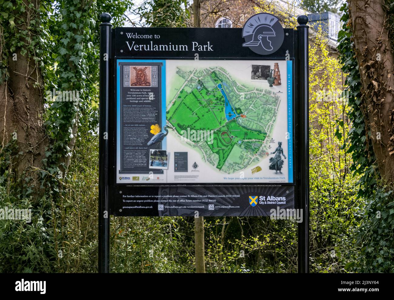 Map verulamium park hi-res stock photography and images - Alamy
