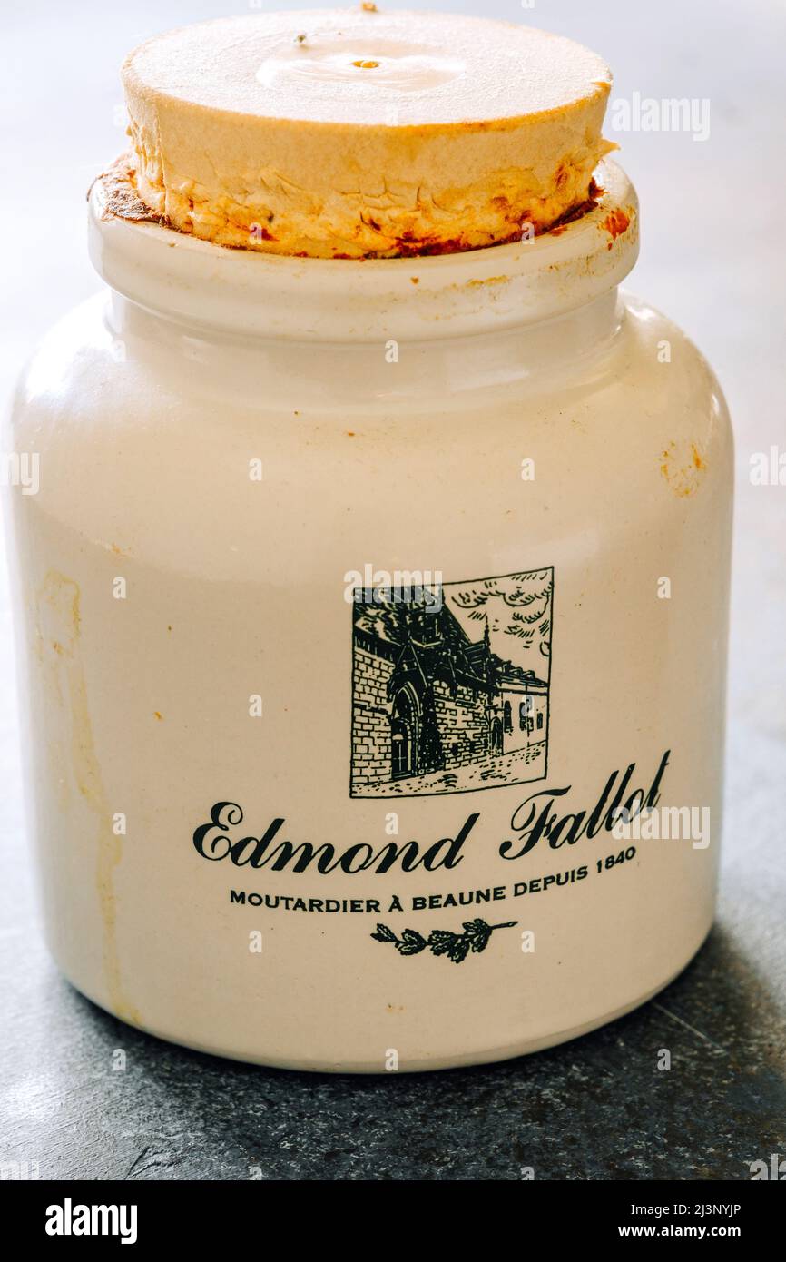 Jar of French Dijon Mustard Stock Photo - Alamy