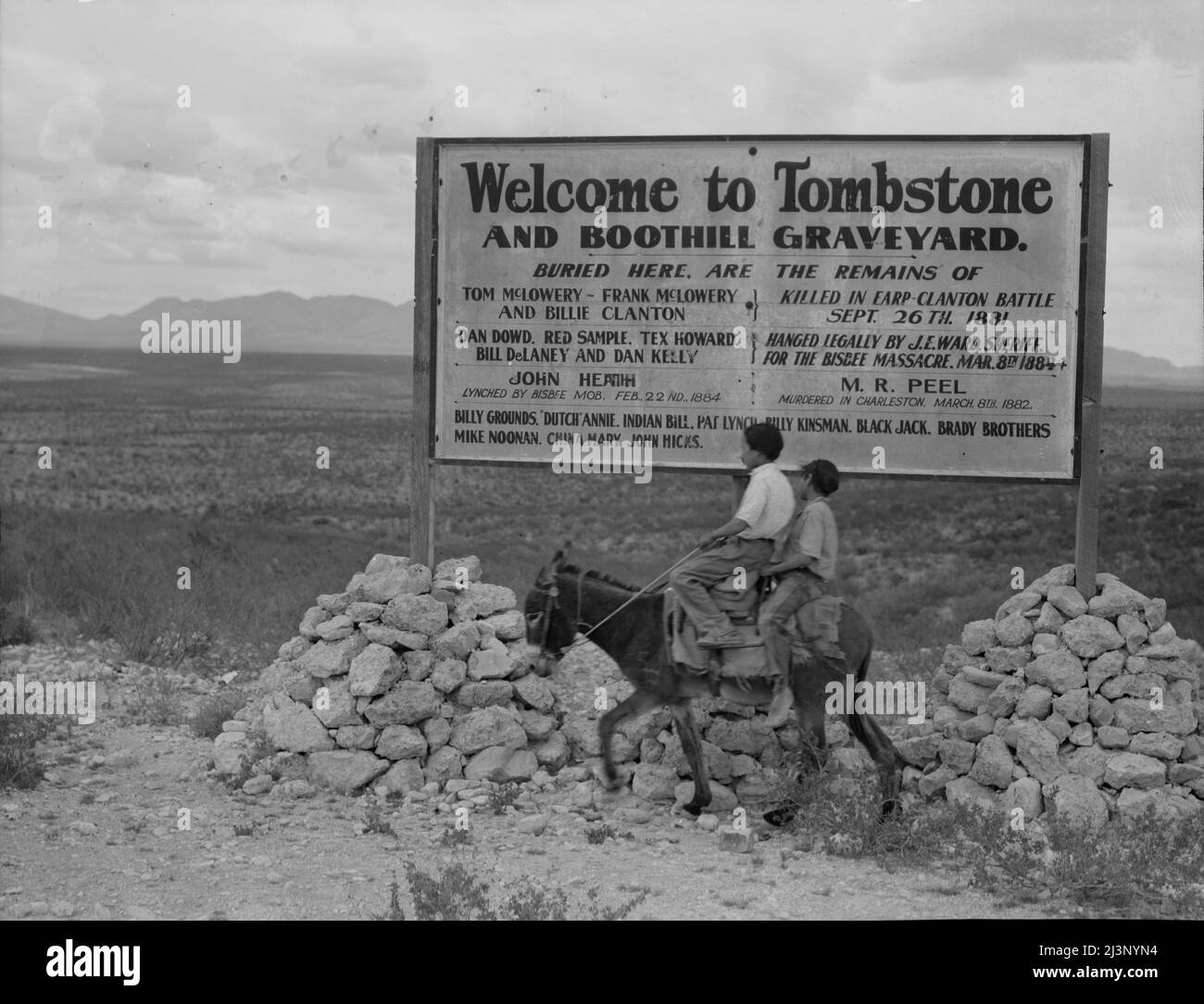 Sign entering Tombstone, Arizona. ['Welcome to Tombstone and Boothill ...