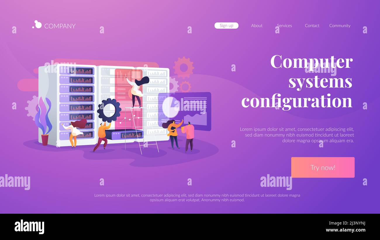 Network systems administrators Stock Vector Images - Alamy