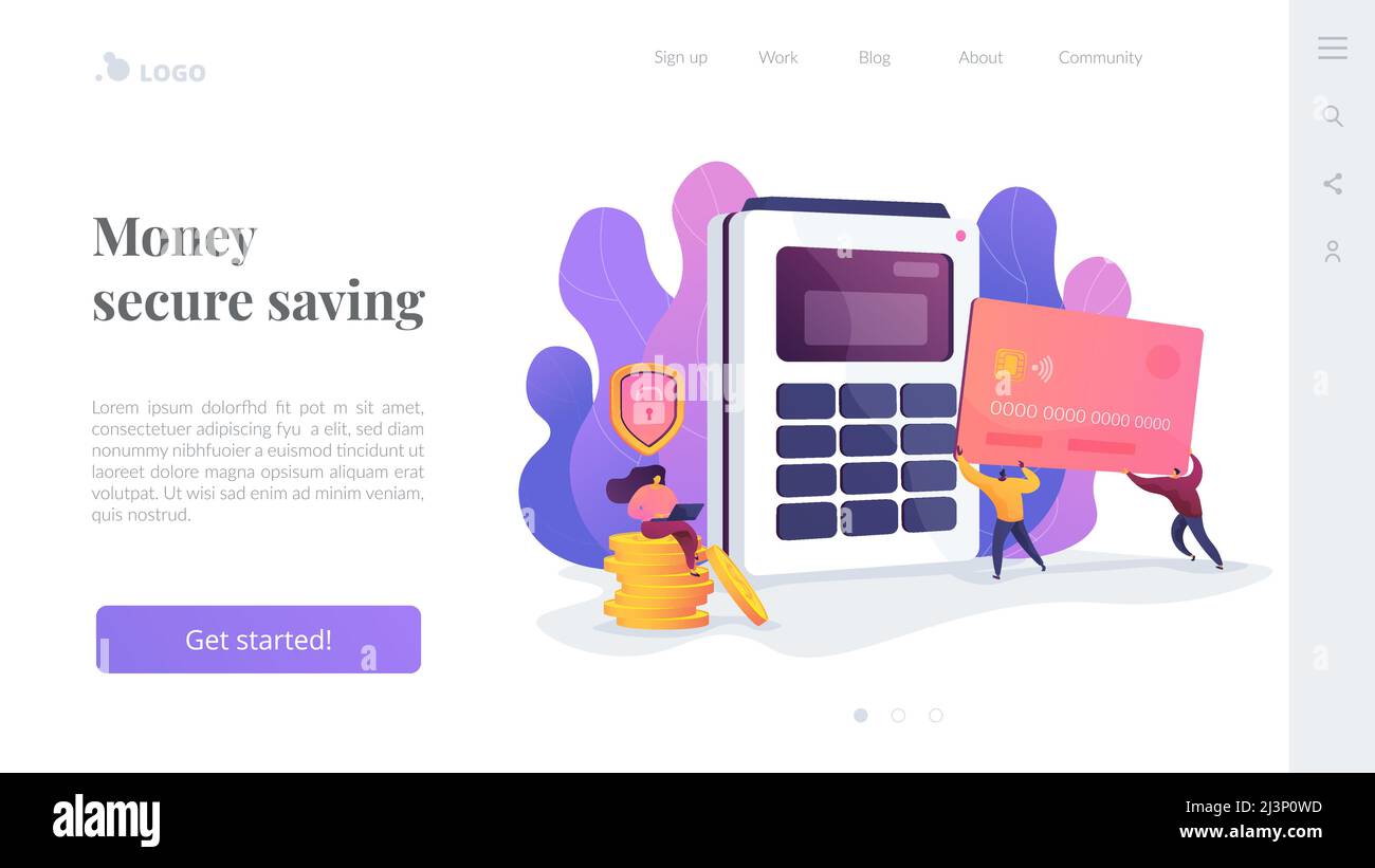 Bank homepage Stock Vector Images - Alamy