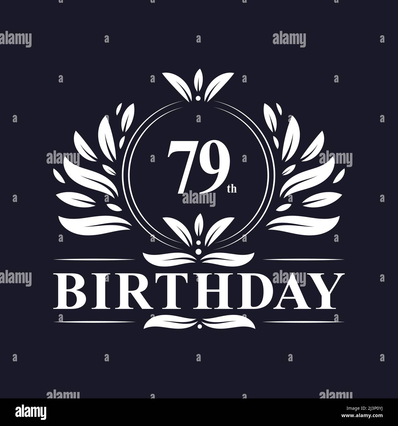 79th Birthday Design, luxurious golden color 79 years Birthday ...