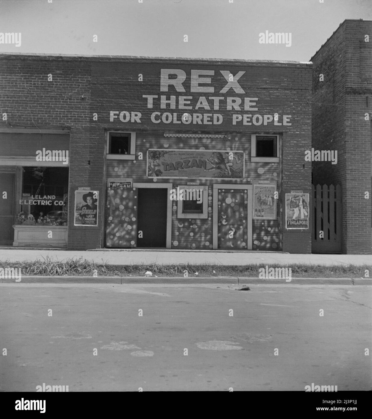 Theatre in Leland, Mississippi. ['Rex Theatre for Colored People ...