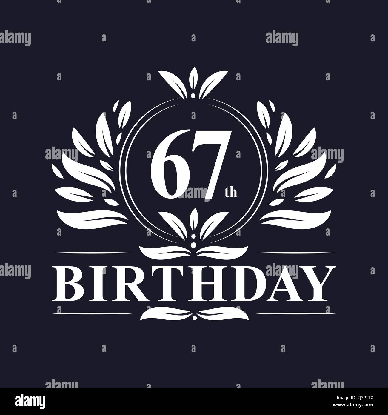 67 years birthday logo hi-res stock photography and images - Alamy