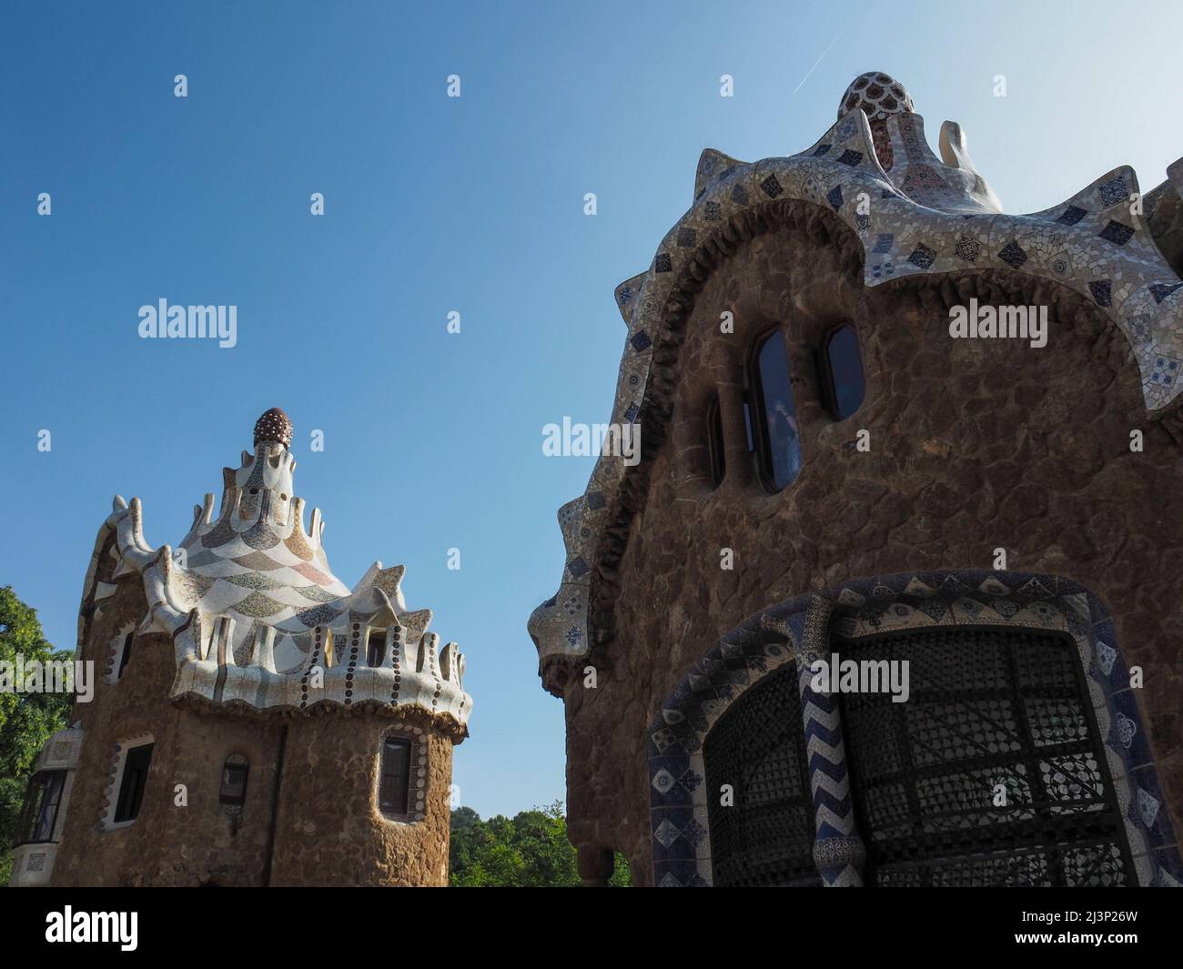 Parc Güell Garden complex with architectural elements Designed by the ...