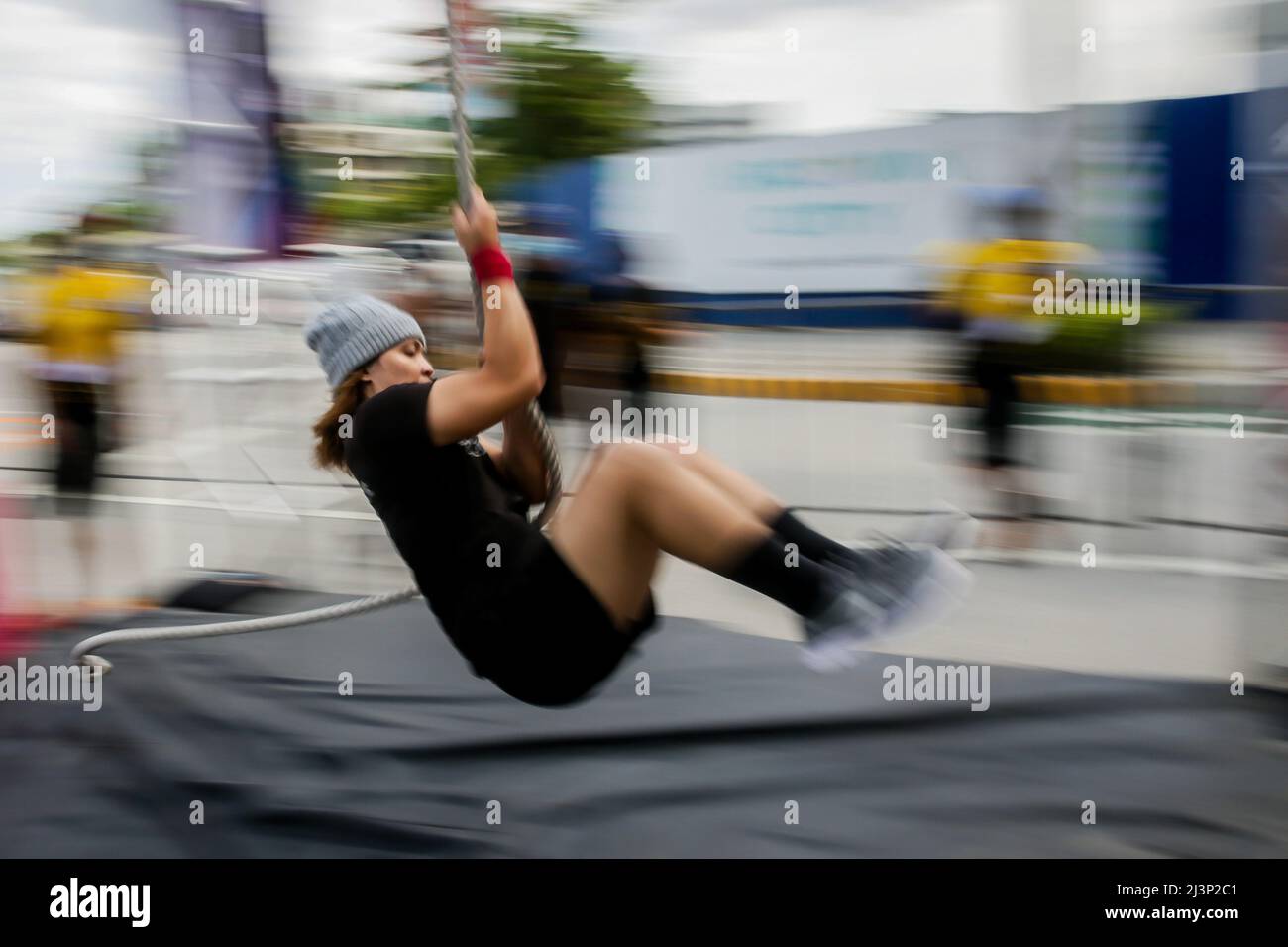 Pasig City. 9th Apr, 2022. A contestant participates in the Philippine ...