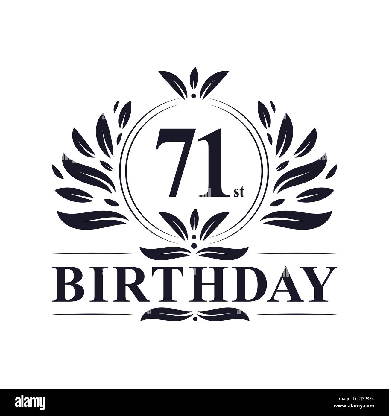 71 years birthday logo hi-res stock photography and images - Alamy