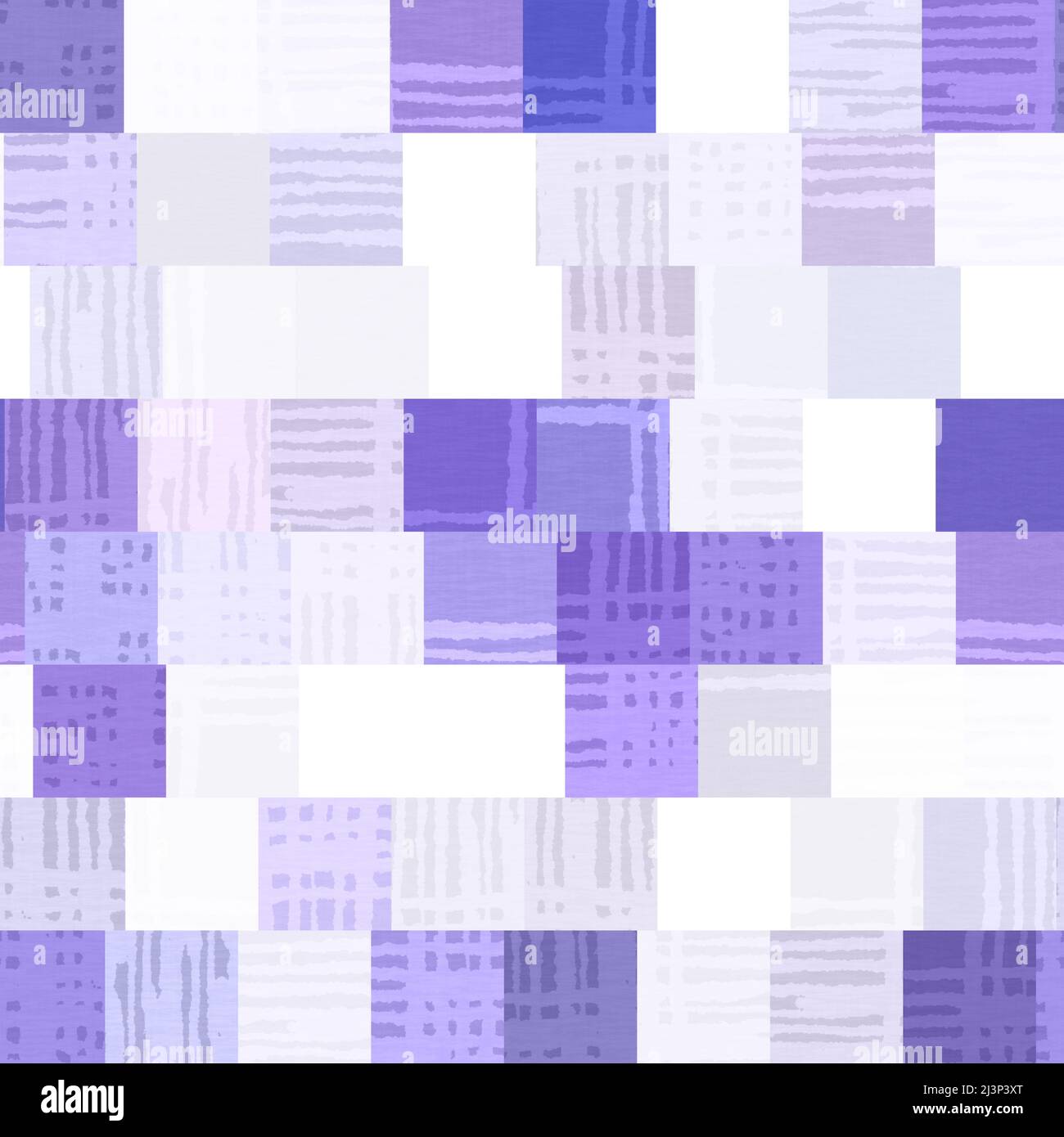 Random patchwork purple mosaic pixel grid seamless pattern. Modern ...