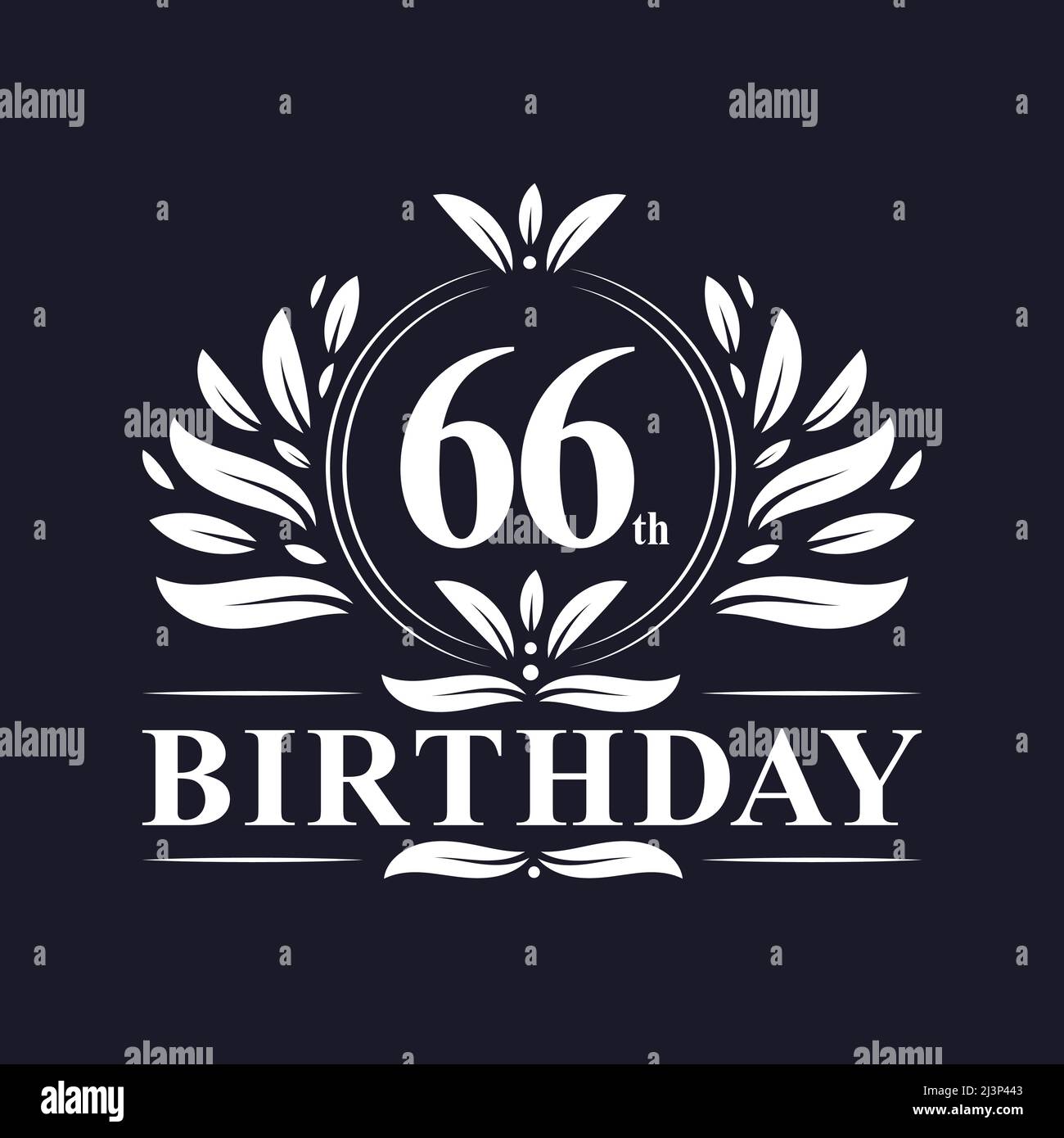 66th Birthday Design, luxurious golden color 66 years Birthday ...