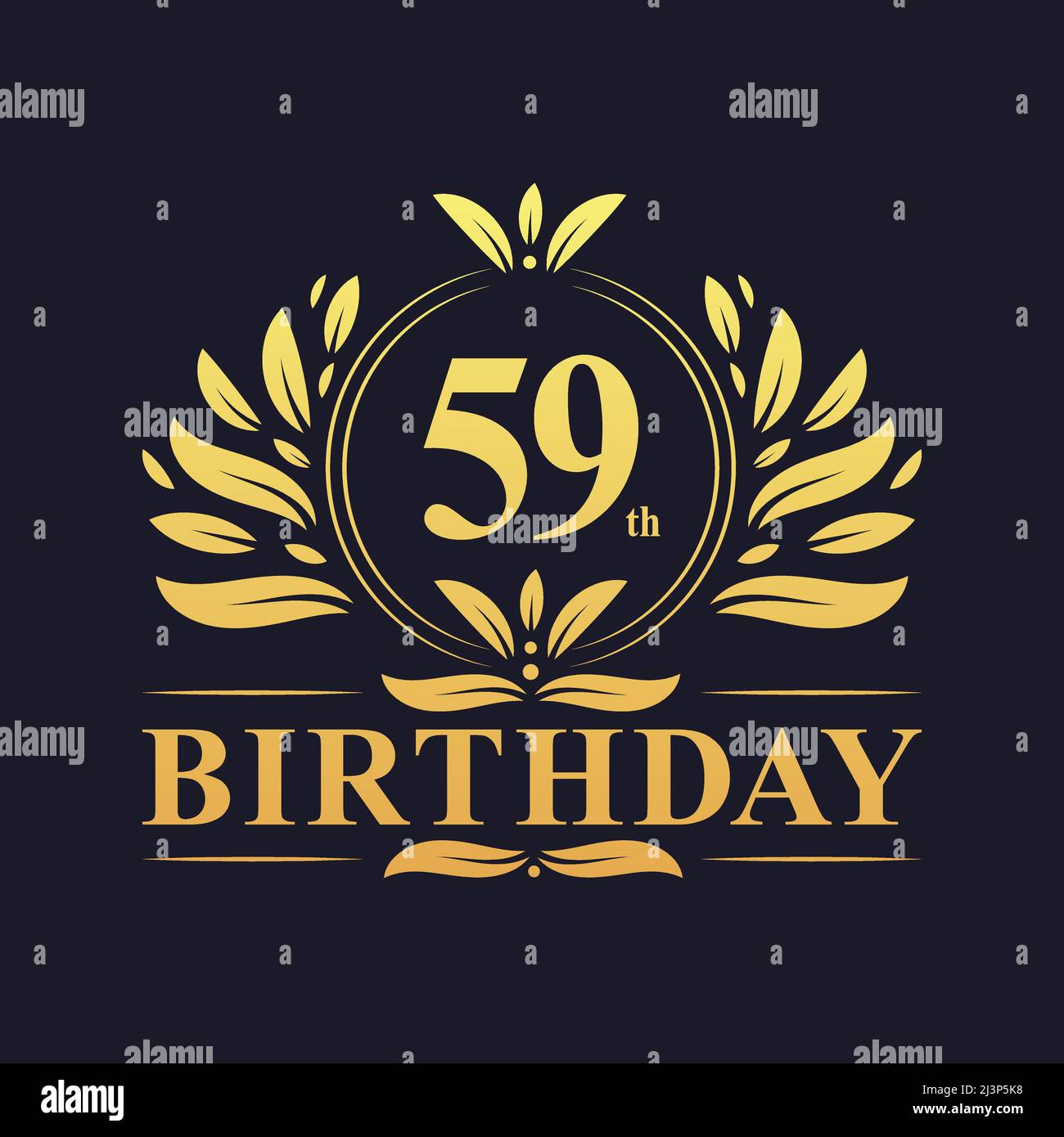 59 years birthday logo hi-res stock photography and images - Alamy