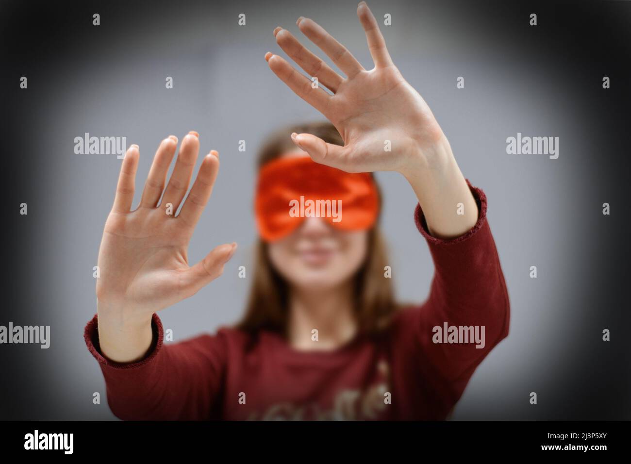 Blindfolded eyes hi-res stock photography and images - Alamy