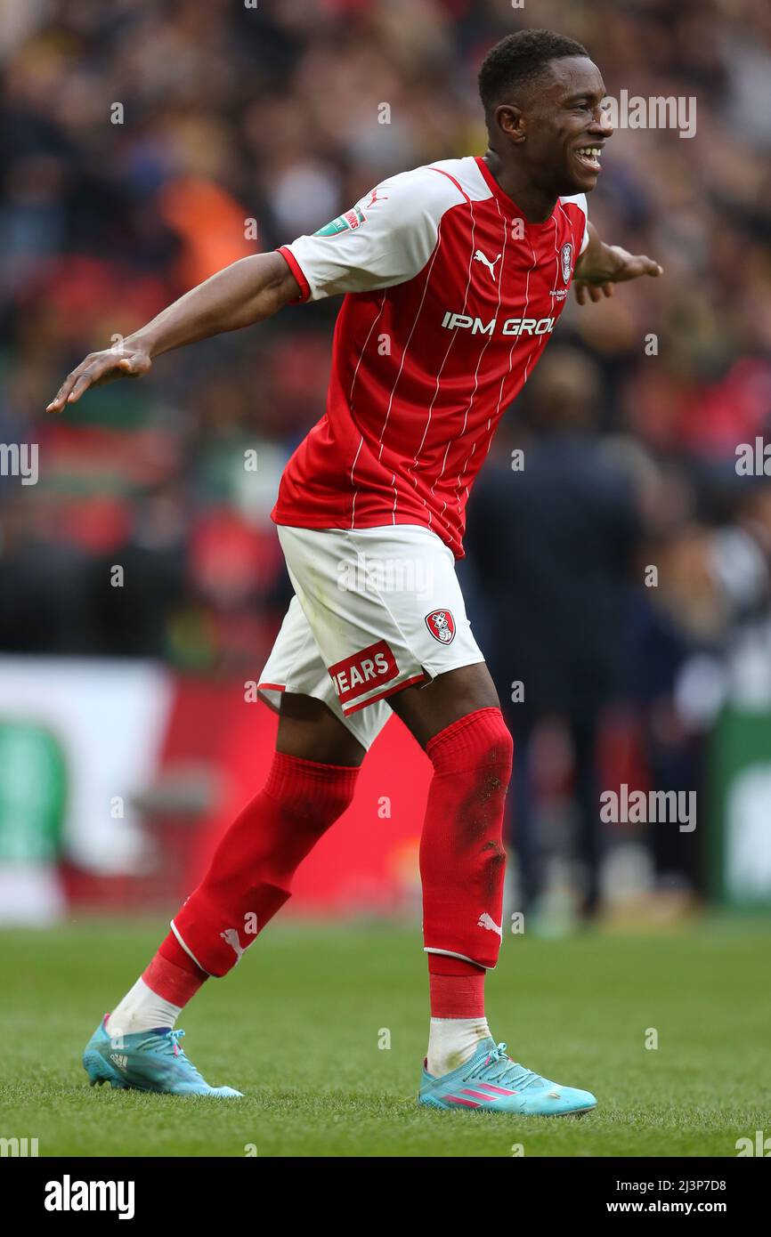 Wes Harding of Rotherham United celebrates at full time - Rotherham ...