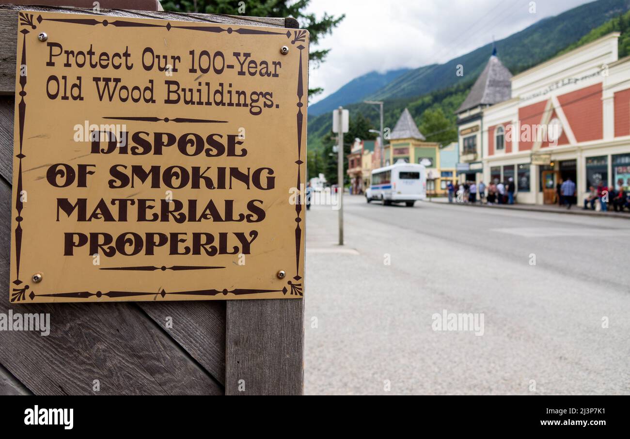 Public Smoking Sign In Skagway Alaska Asking People To Dispose Of ...