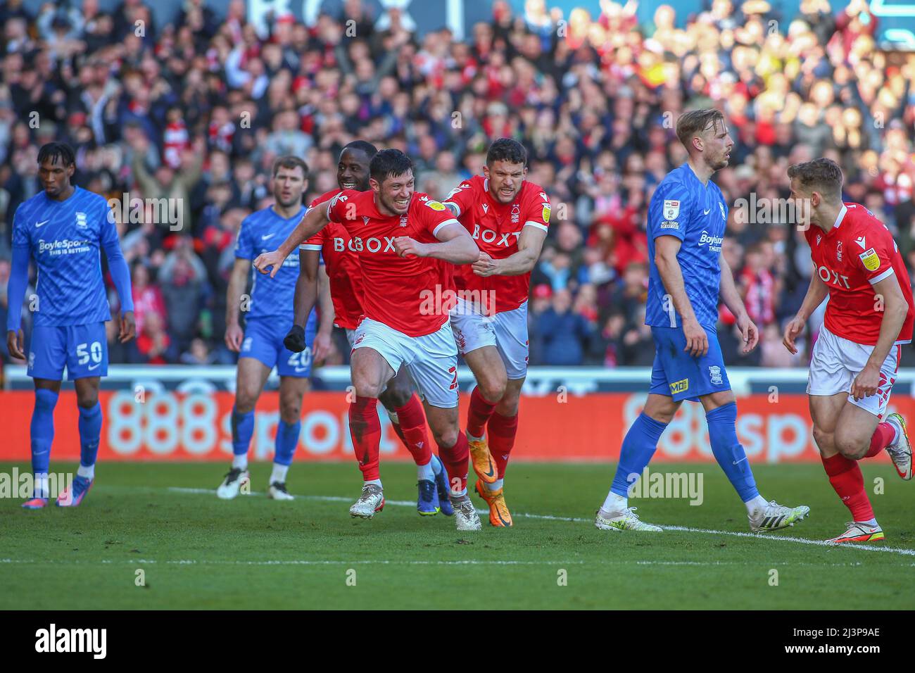 Scott McKenna #26 of Nottingham Forest celebrates scoring Stock Photo ...