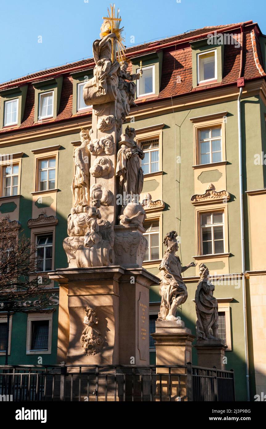 Holy Trinity Column in Brno, Czech Republi Stock Photo - Alamy