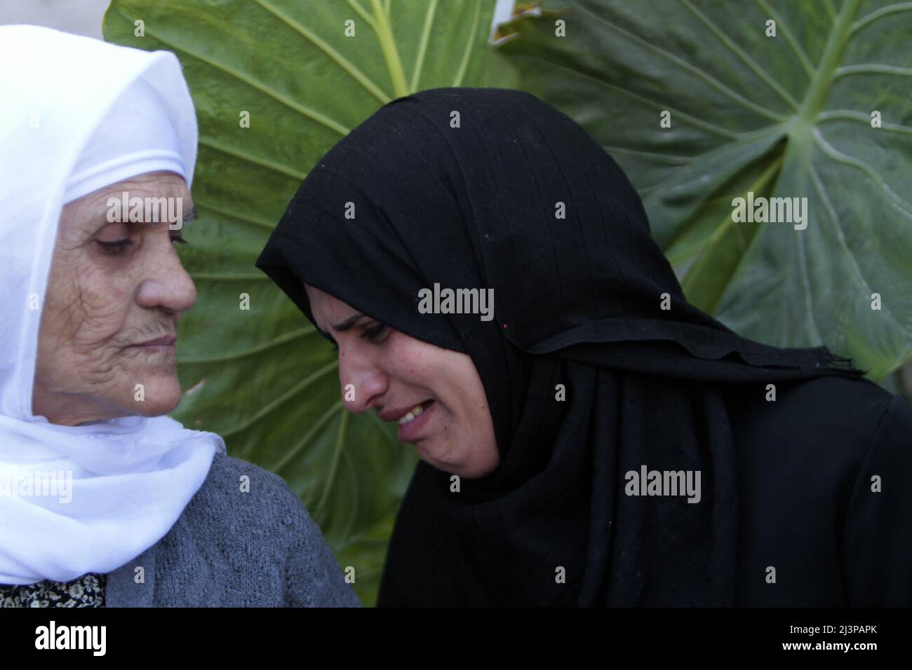 April 9 2022 Nablus West Bank Palestine Relatives Of Palestinian