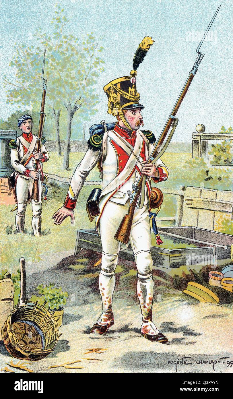 voltigeurs d'infanterie de ligne vers 1808 Stock Photo - Alamy