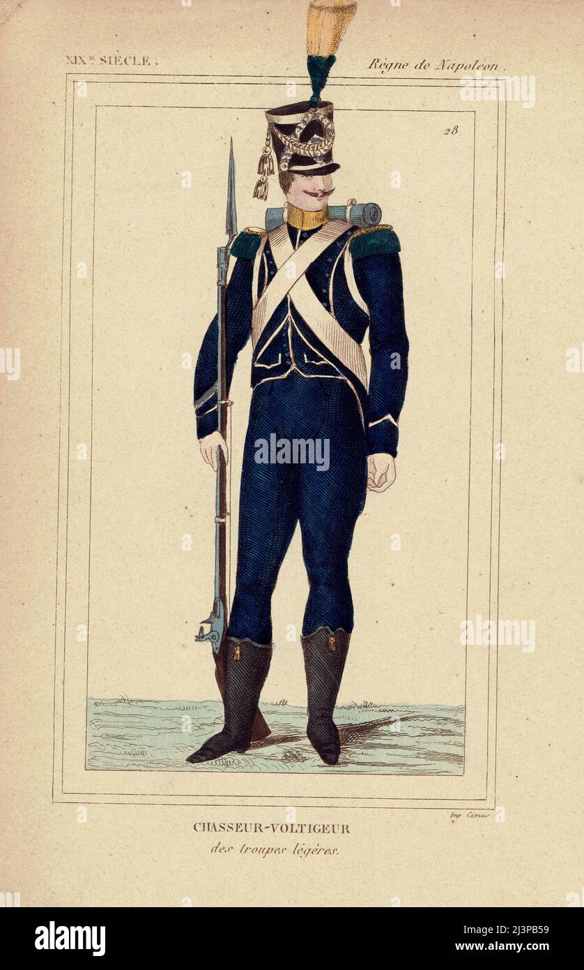 voltigeur d'infanterie légère sous le Premier Empire Stock Photo - Alamy