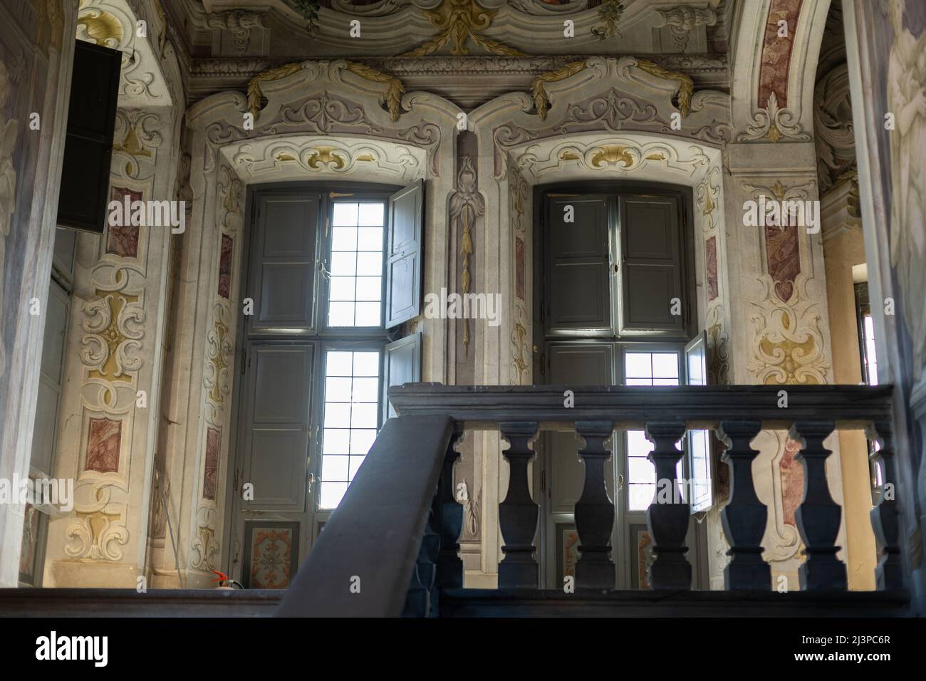 old vintage wooden window in old house cottage villa european ...