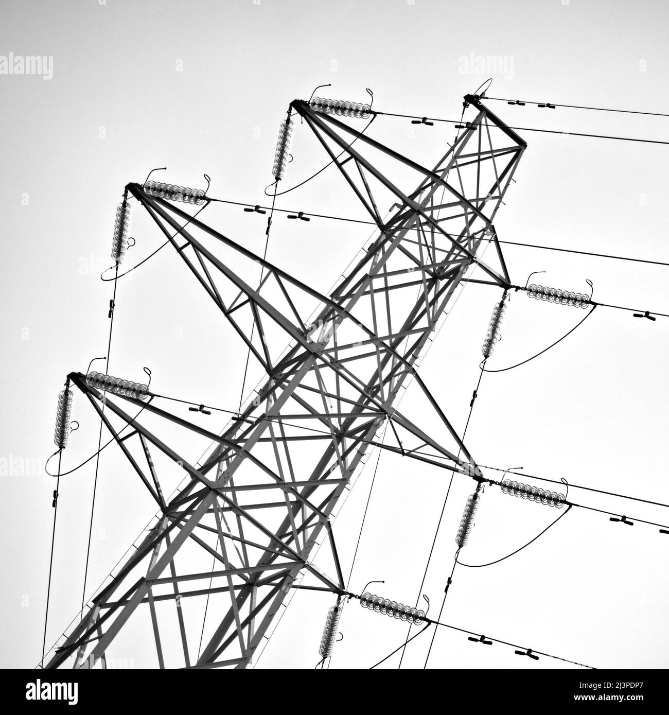 Power Generation and distribution, renewable wind turbines, overhead ...