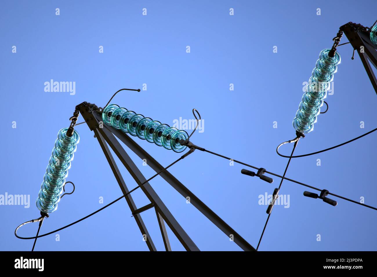 Power Generation and distribution, renewable wind turbines, overhead ...