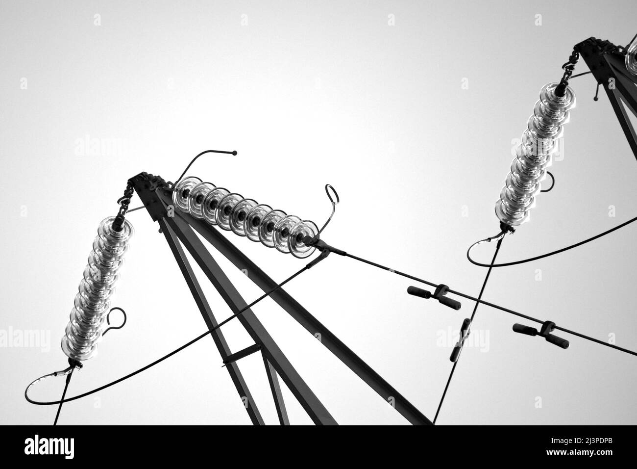 Power Generation and distribution, renewable wind turbines, overhead ...