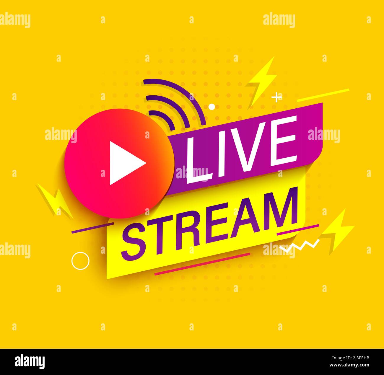 Live stream symbol with wifi and play button Stock Vector Image & Art ...