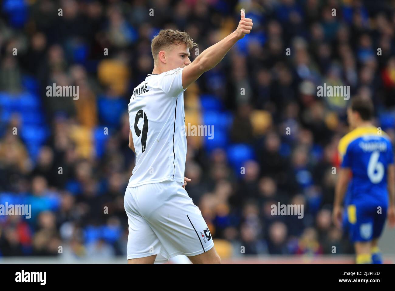 Kingston, UK. 09th Apr, 2022. Scott Twine #9 of Milton Keynes Dons ...