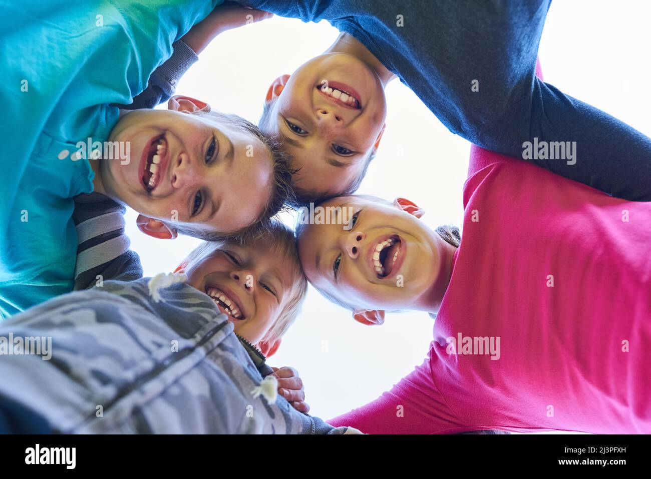 Best friends are the best part of childhood. Portrait of a group of ...