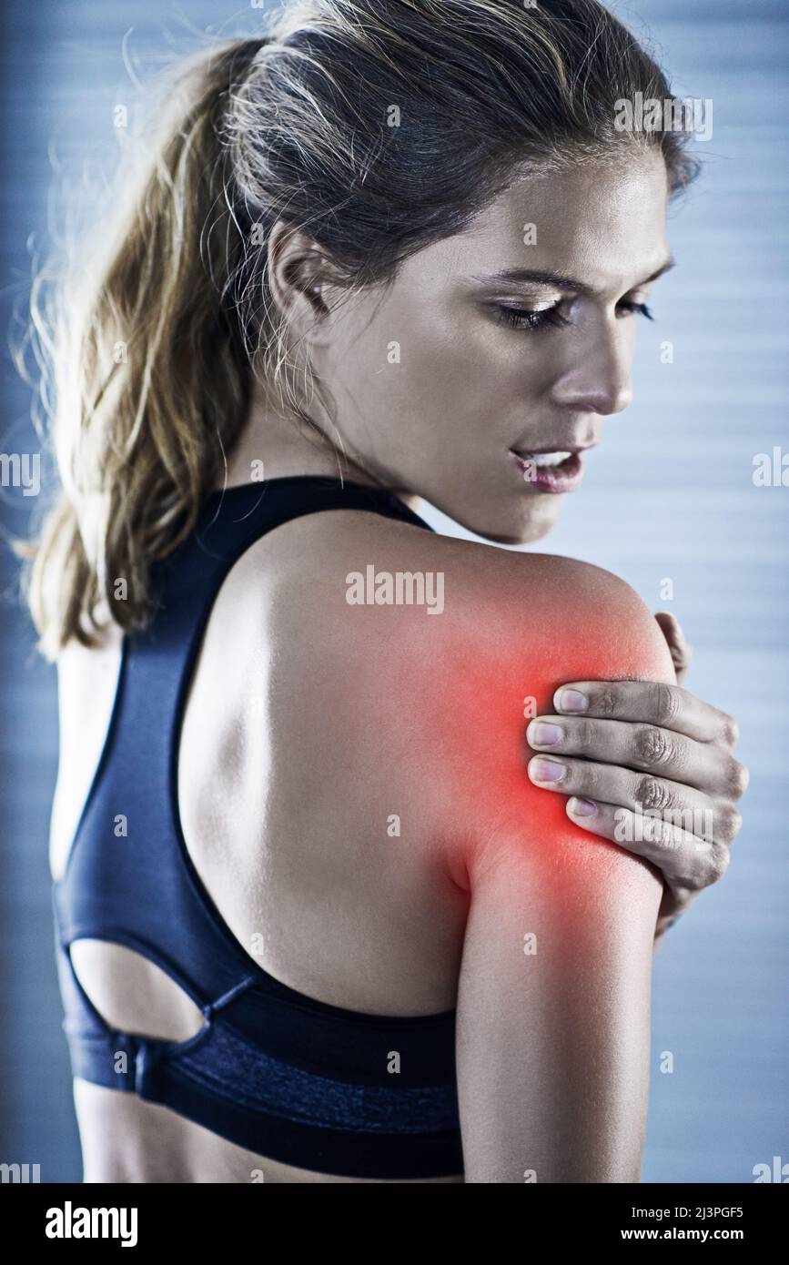 If youre body hurts then youre doing something right. Shot of a young ...