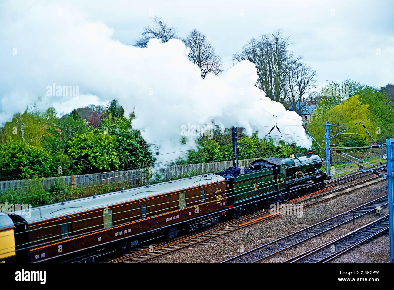 Castle class No 7029 Clun Castle at Holgate, York, England Stock Photo ...