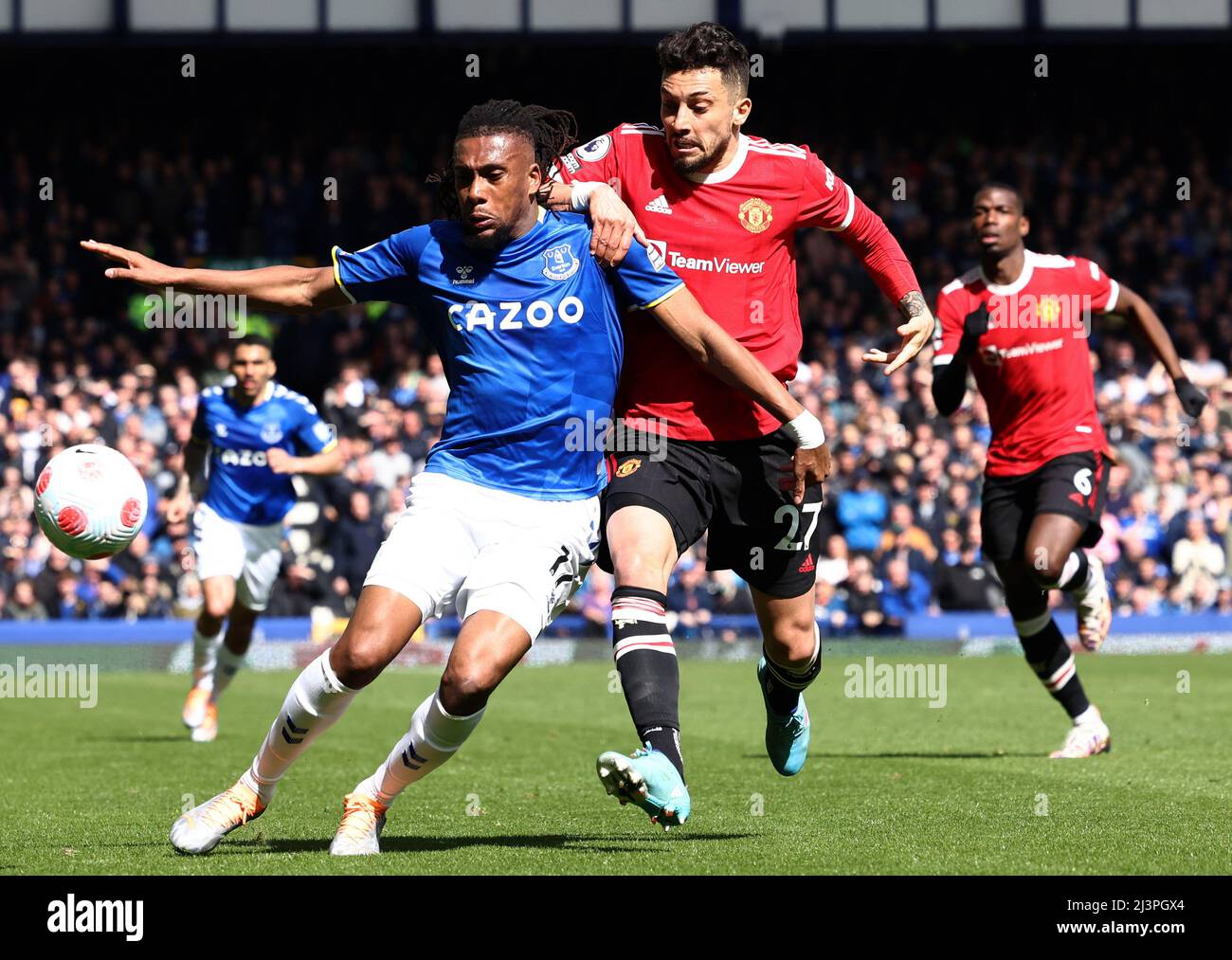 Liverpool, England, 9th April 2022. Alex Telles of Manchester Utd ...
