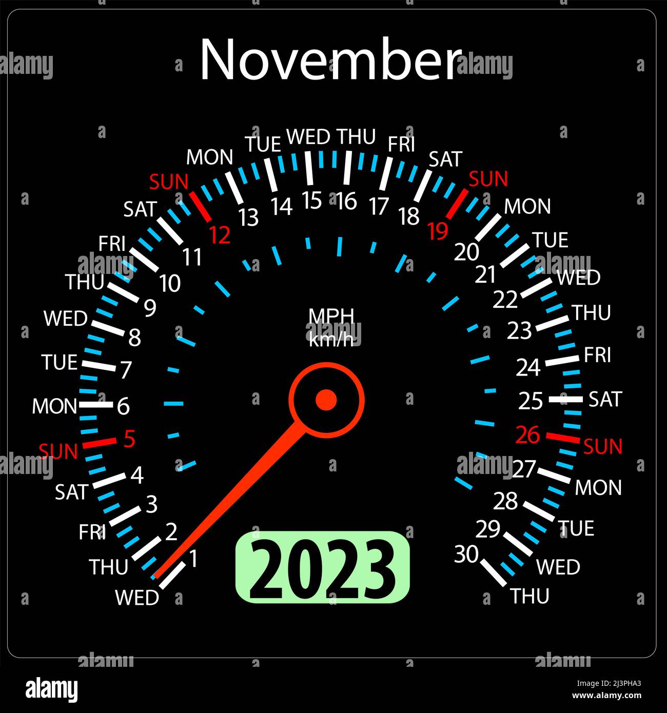 Calendar november 2023 in Stock Vector Images - Alamy