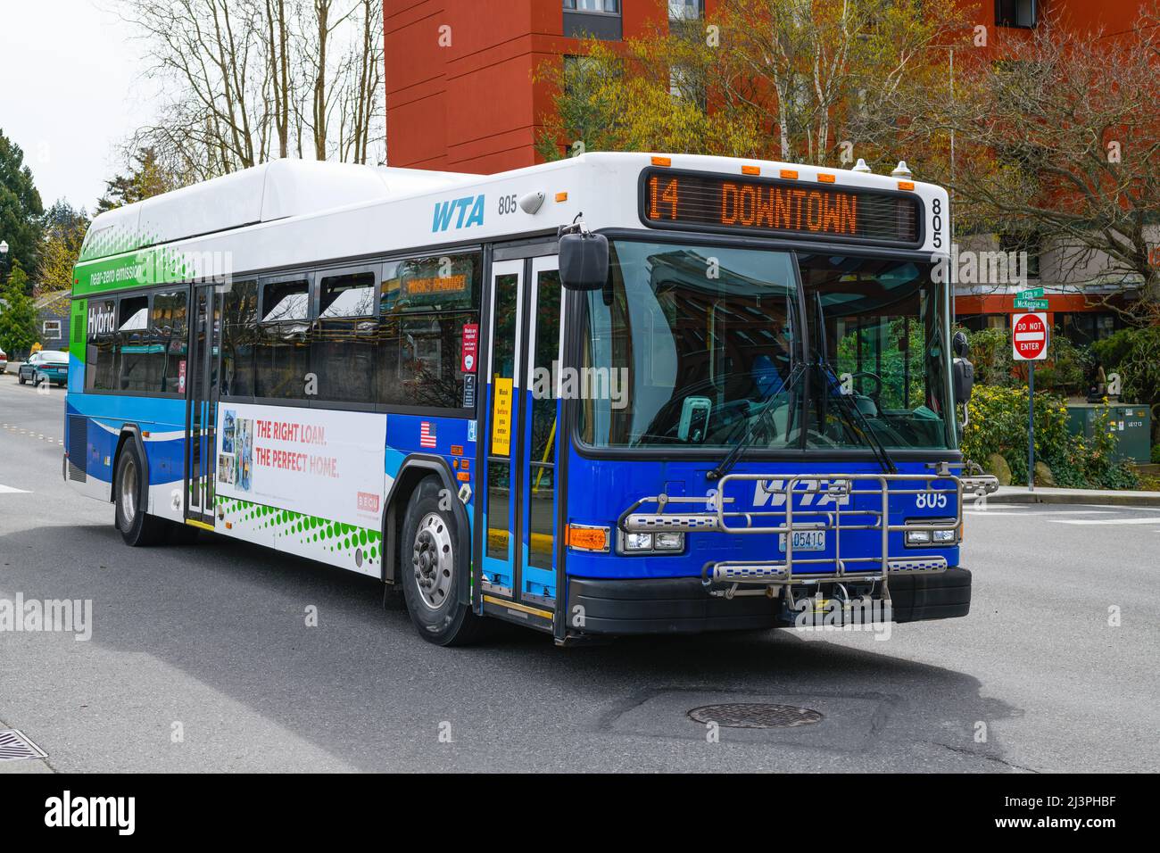 Bellingham, WA, USA - April 06, 2022; Whatcom Transit Autority bus on ...