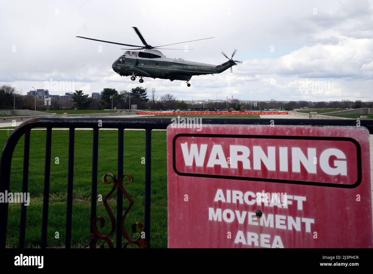 Marine One helicopter with U.S. President Joe Biden on board departs ...