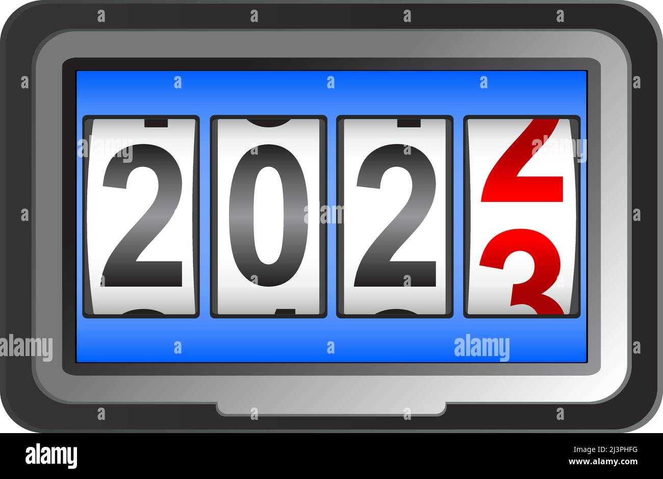 2023 New Year counter, change calendar illustration Stock Vector Image ...