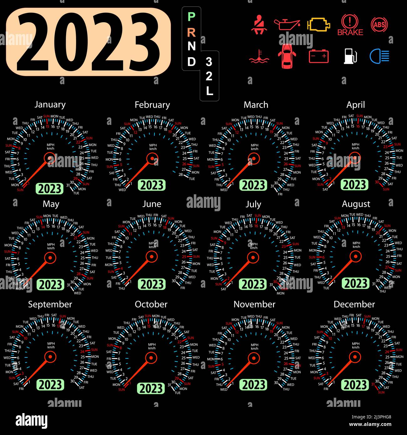 Calendar august 2023 in Cut Out Stock Images & Pictures - Alamy