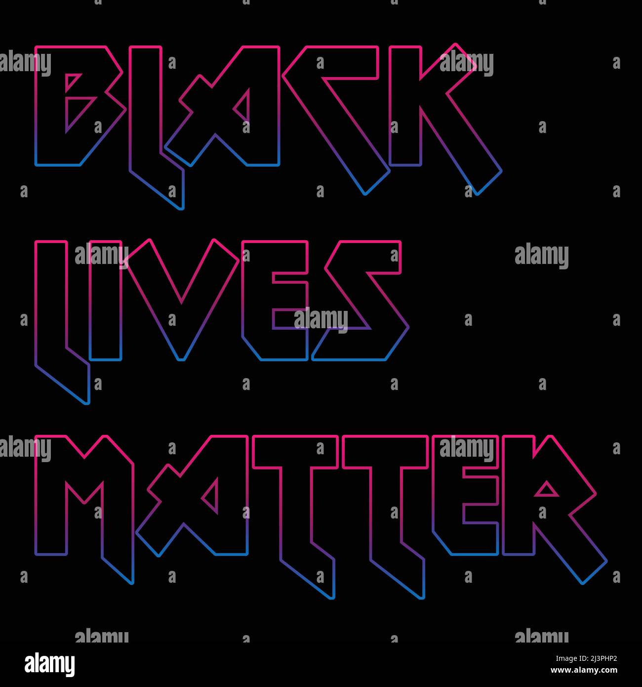 Black Lives Matter. Protest Banner about Human Right of Black People in ...