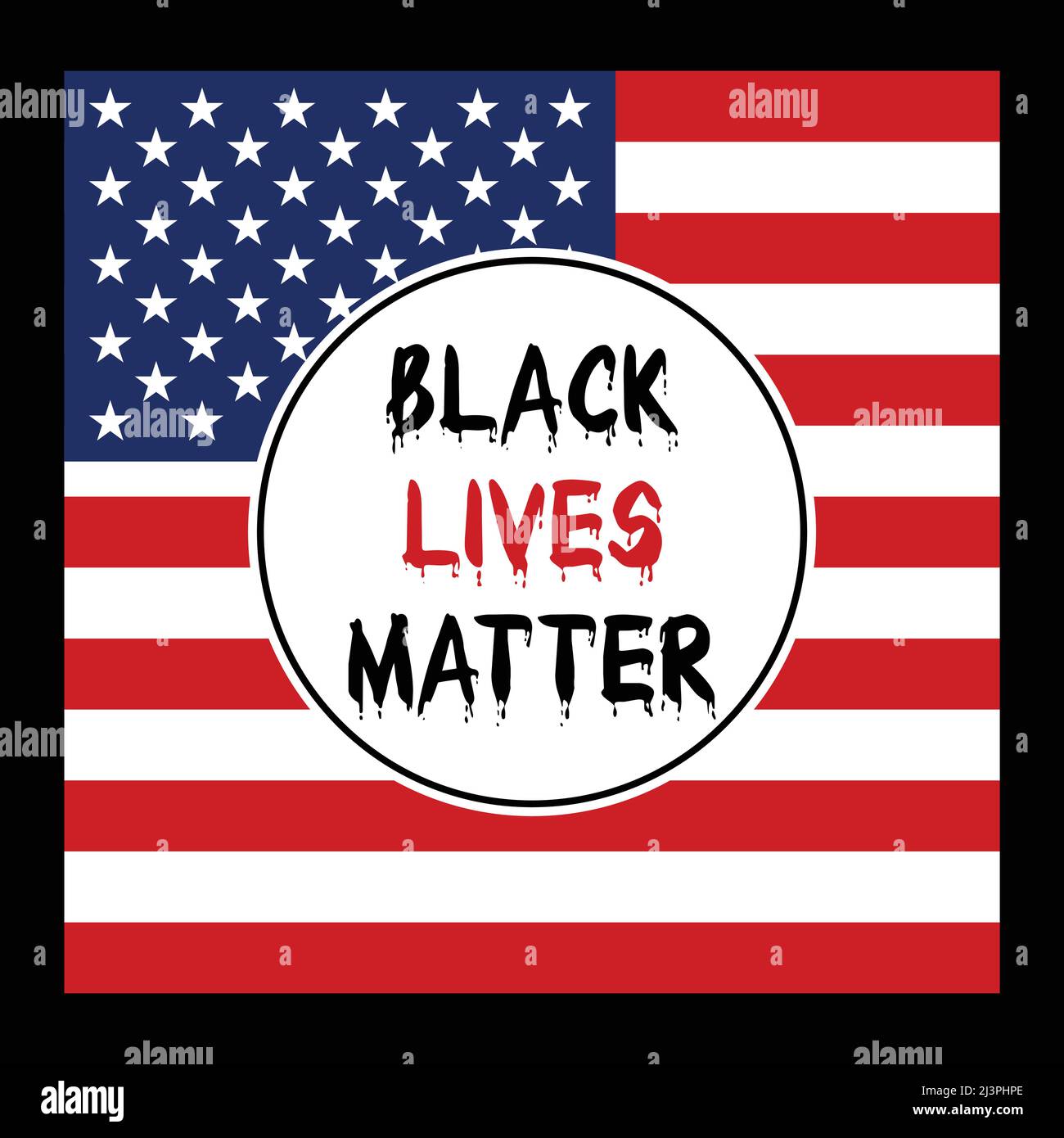 Black Lives Matter. Protest Banner about Human Right of Black People in ...