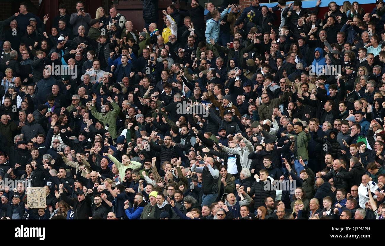 Tottenham Hotspur fans show their support in the stands during the ...
