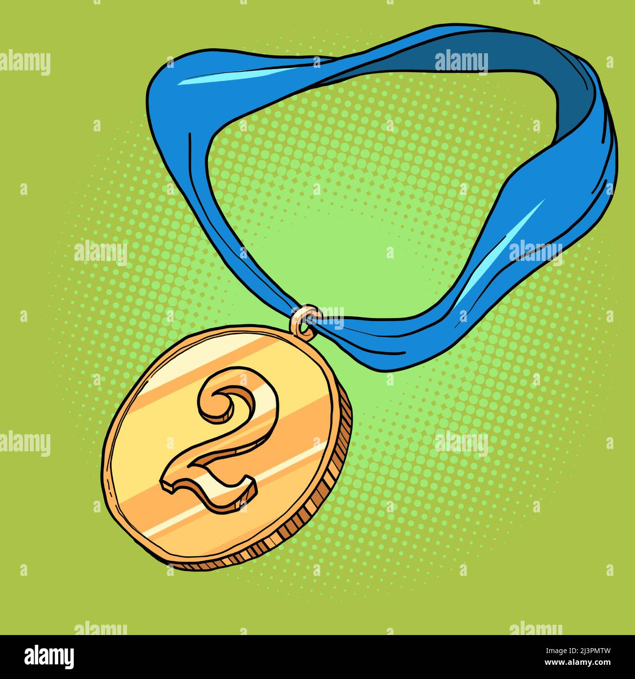 Medal ribbon blue Stock Vector Images - Alamy