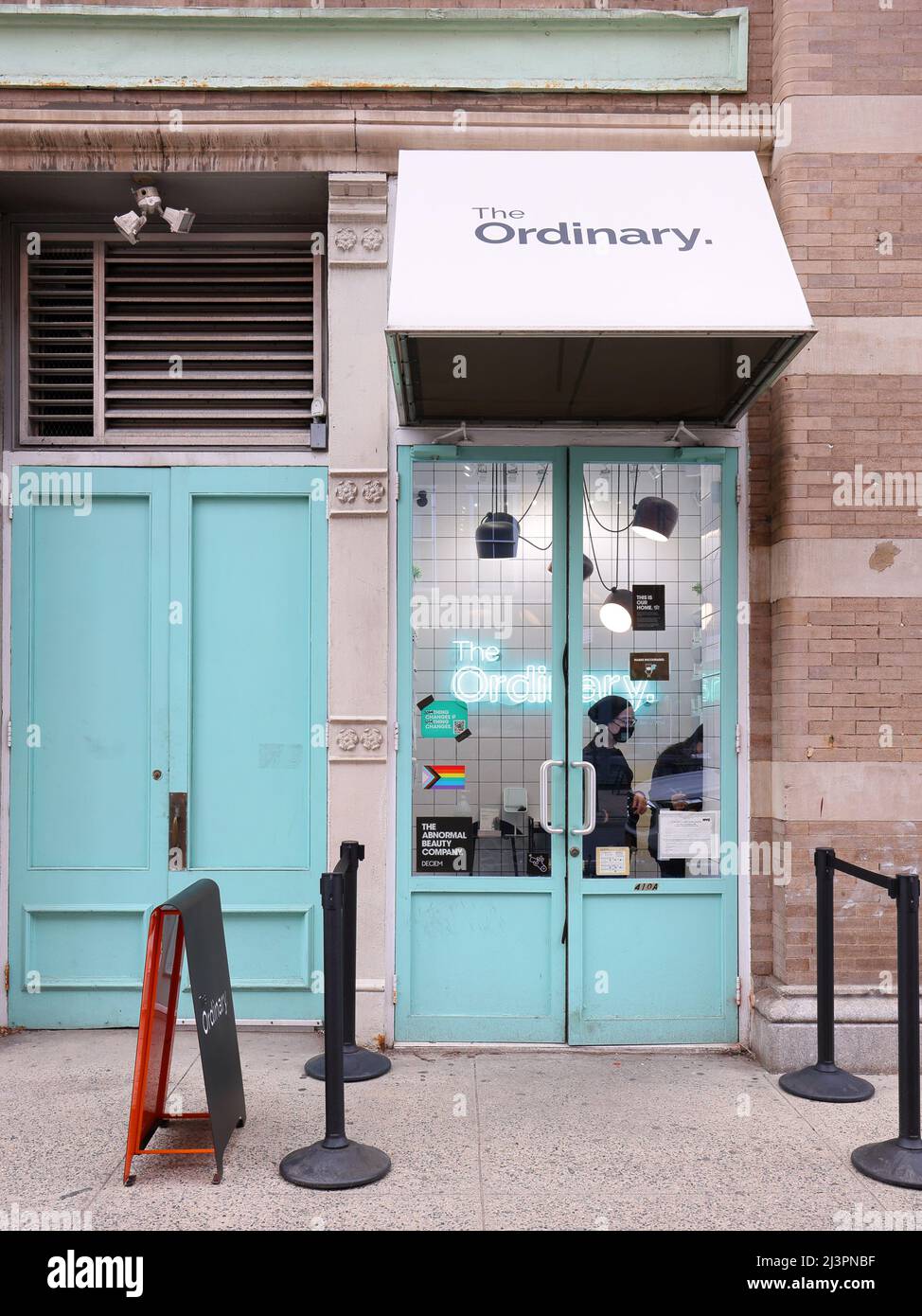 The Ordinary, 410A W Broadway, New York, NYC. A tiny storefront of a ...