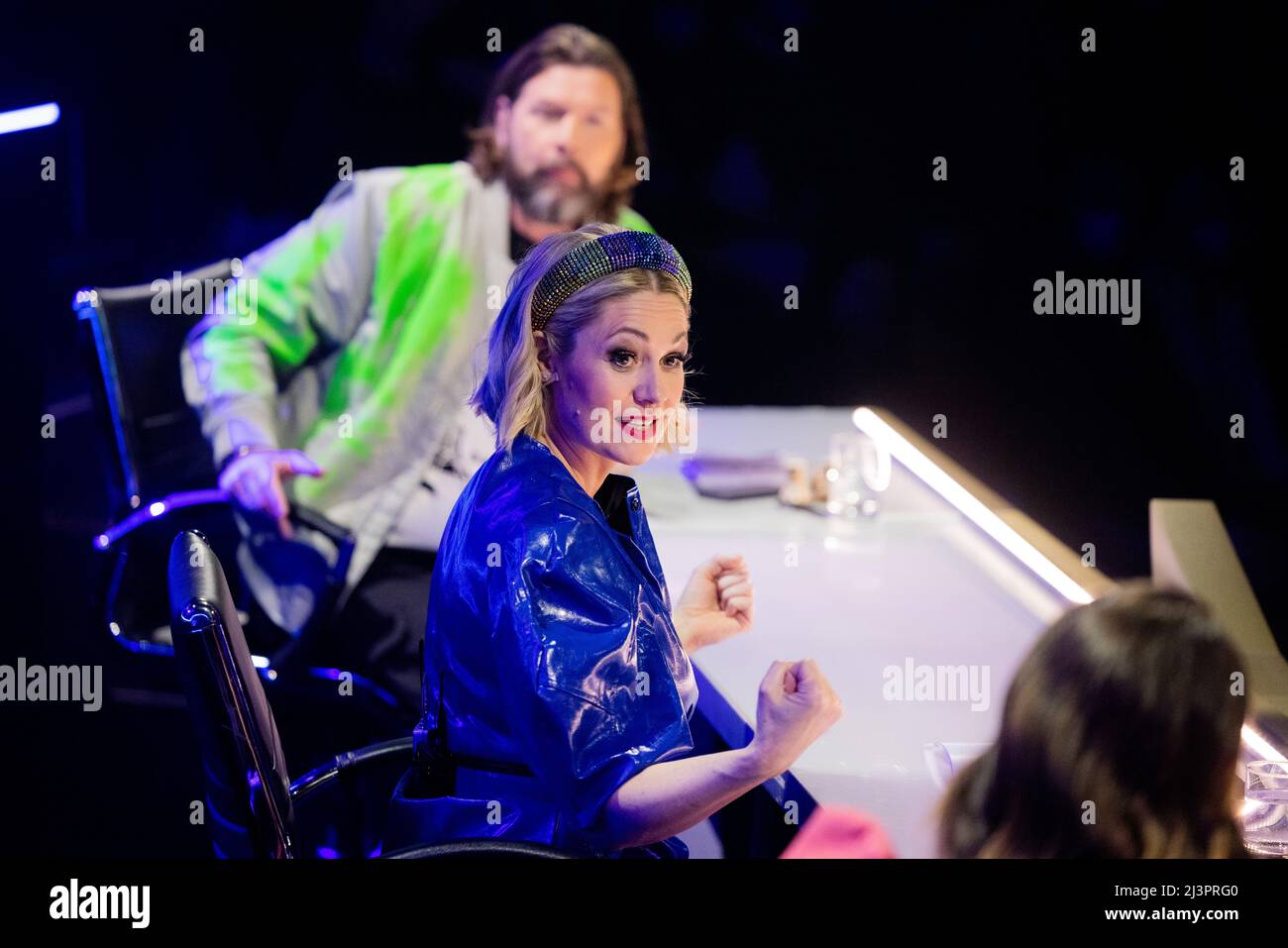 Cologne, Germany. 09th Apr, 2022. Ruth Moschner (M) Rea Garvey and ...