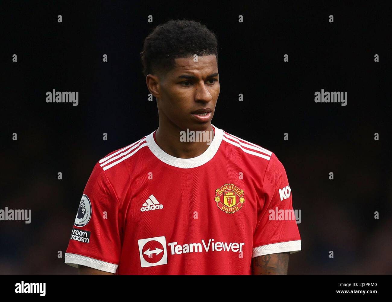 Liverpool, England, 9th April 2022. Marcus Rashford of Manchester ...
