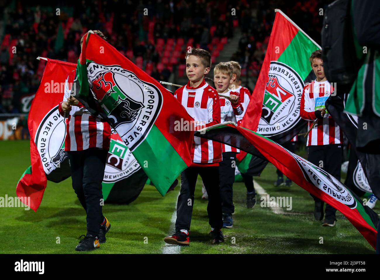 NIJMEGEN, NETHERLANDS - APRIL 9: NEC supporters prior to the Dutch ...