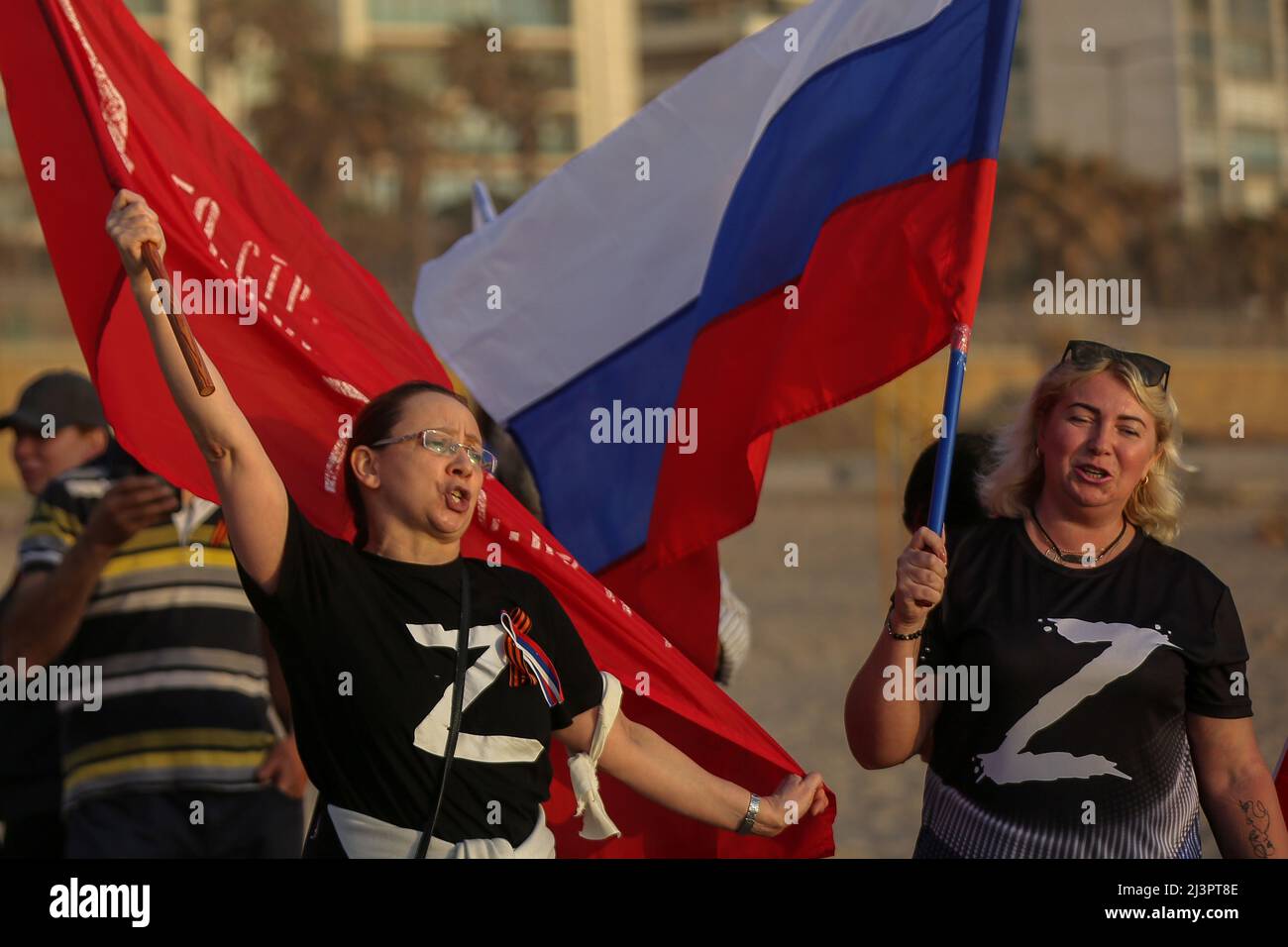 Beirut, Lebanon. 09th Apr, 2022. Russian nationals, living in Lebanon ...