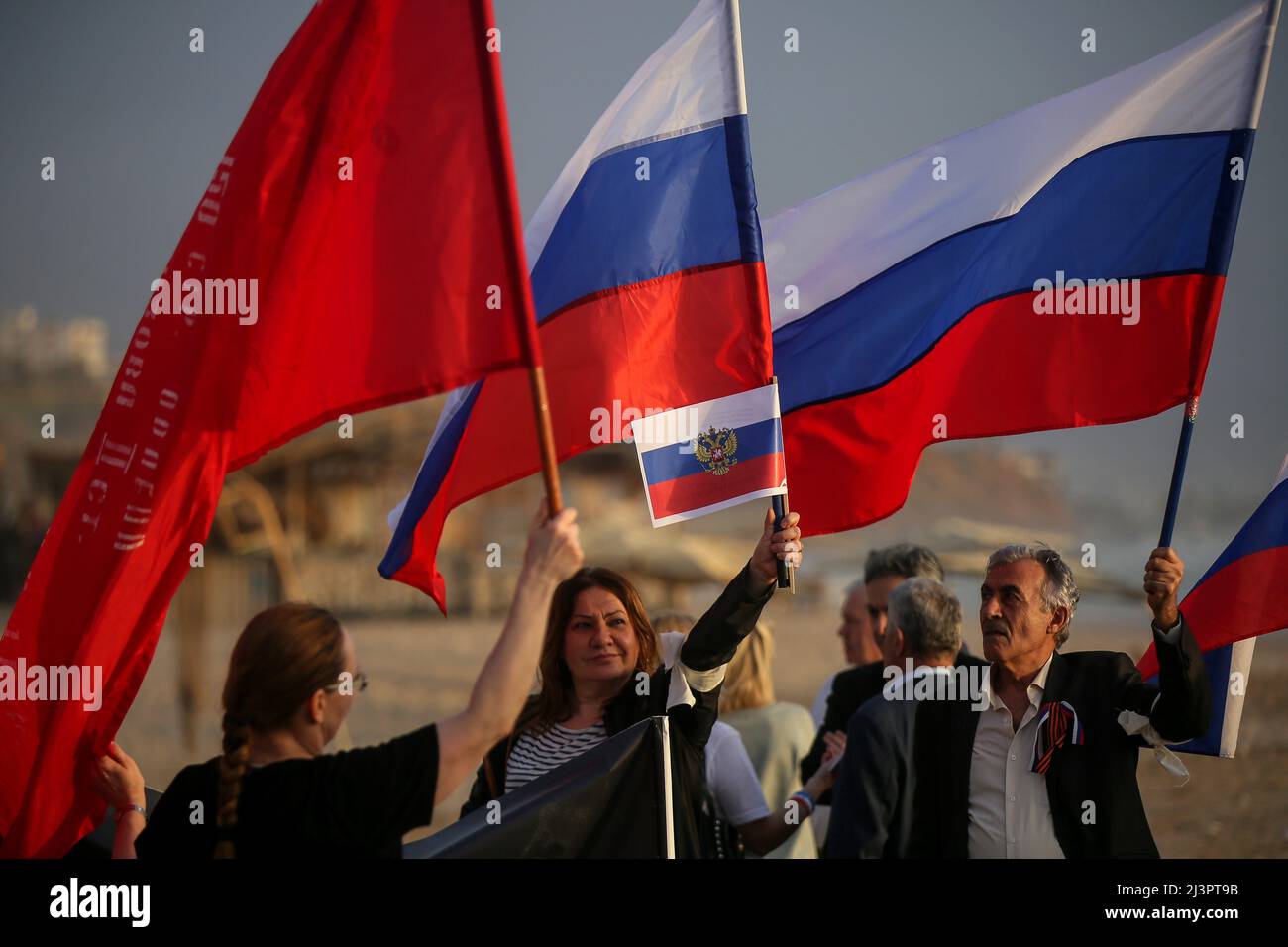 Beirut, Lebanon. 09th Apr, 2022. Russian nationals, living in Lebanon ...