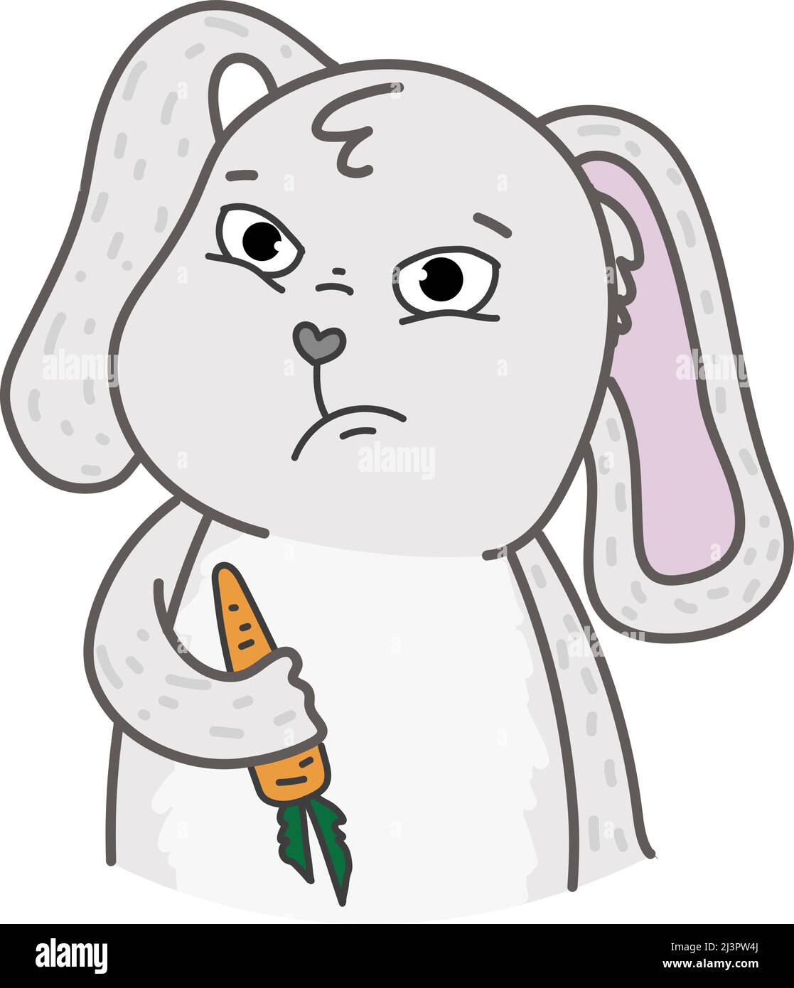 Cartoon illustration easter bunny sad hi-res stock photography and ...